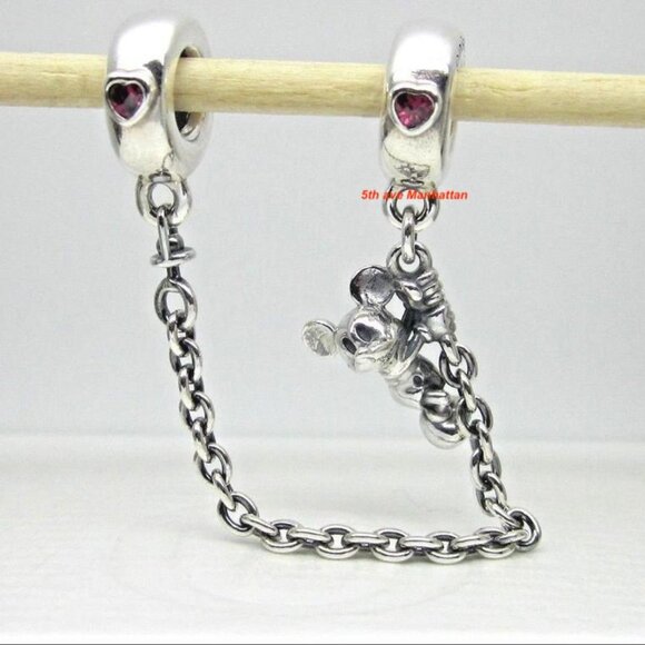 Pandora | Jewelry | New Authentic Pandora Mickey Silver Safety Chain ...